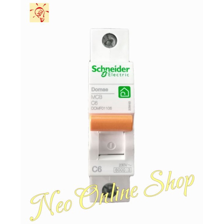 Jual N MCB Schneider New Domae 6A 1P 6Ka Original 6 Ampere 1 Phase Murah Banget | Shopee Indonesia