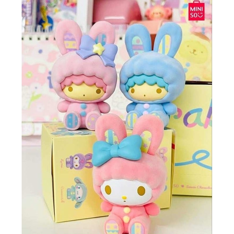 Jual Blink Box Sanrio - MINISO Rabbit Series Flock Figure Model ...