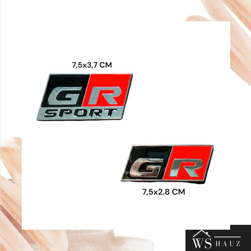 Jual EMBLEM MOBIL UNIVERSAL TIPE GR SPORT TOYOTA RACING BAHAN METAL ...