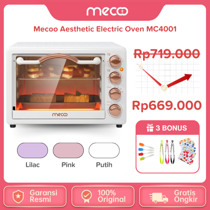 Jual Mecoo Aesthetic Electric Oven 22 Liter | Oven Listrik Meco 22L Low Watt | Ofen Estetik ...