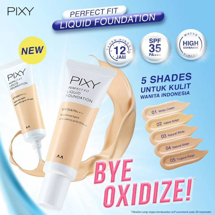 Jual PIXY Perfect Fit Liquid Foundation 20ml | Shopee Indonesia