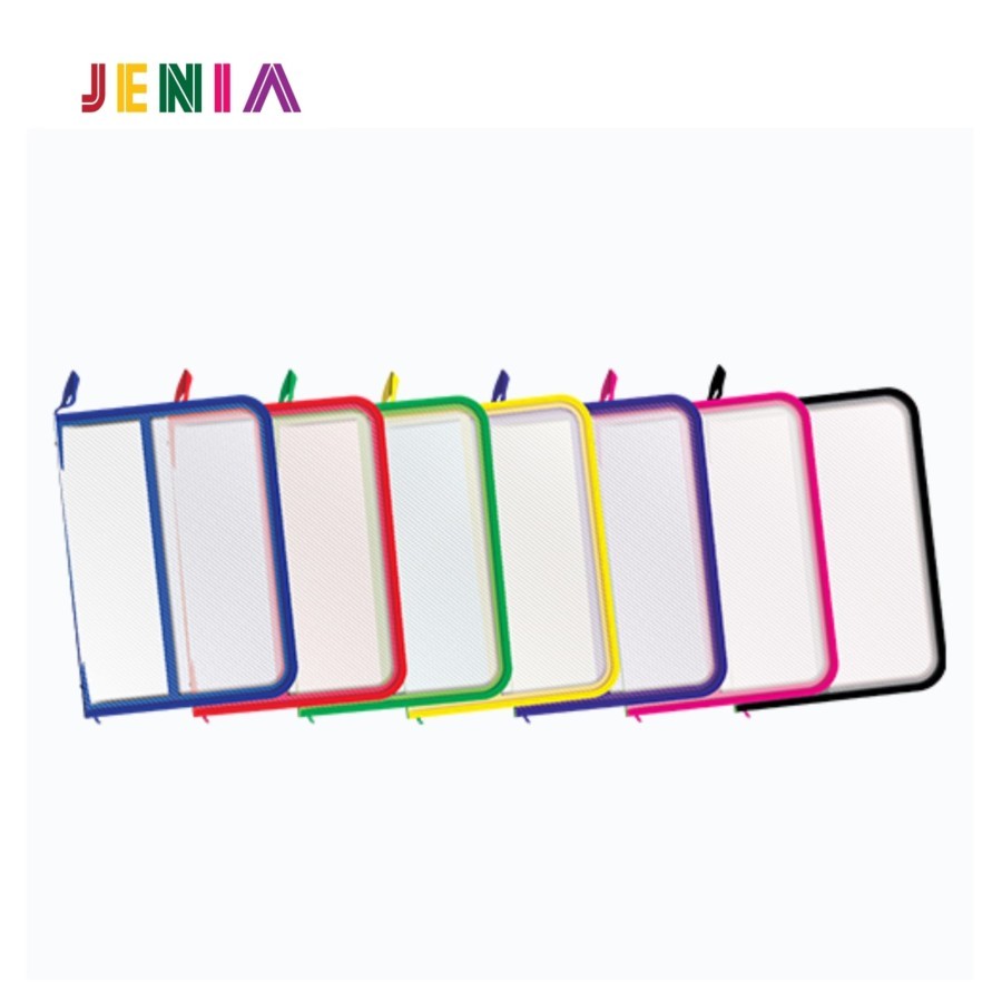 Jual Jenia Map Zipper Polos Jaring | Shopee Indonesia