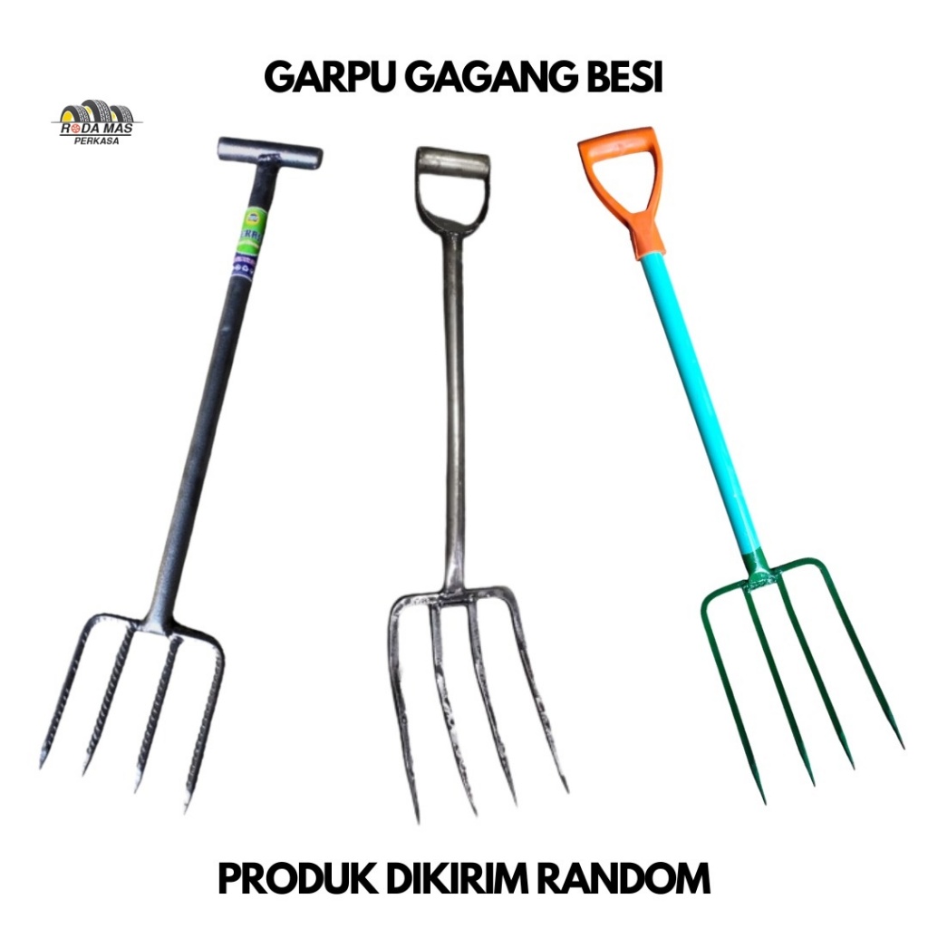 Jual Garpu RRT Besi Lurus Garpu Taman 4 Baris Alat Kebun Model Carmen ...
