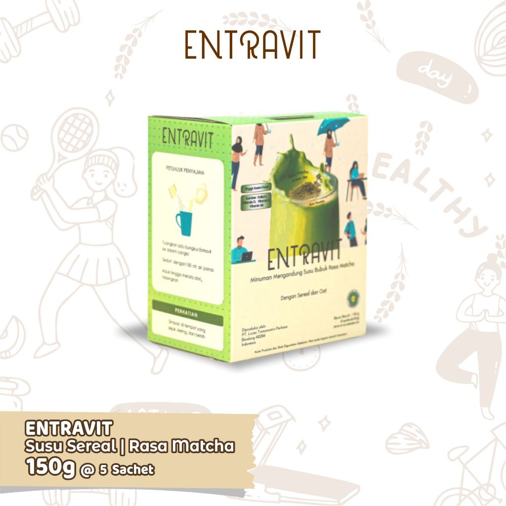 Jual Entravit Sereal Rasa Matcha (Susu Sereal / Minuman Sereal ...