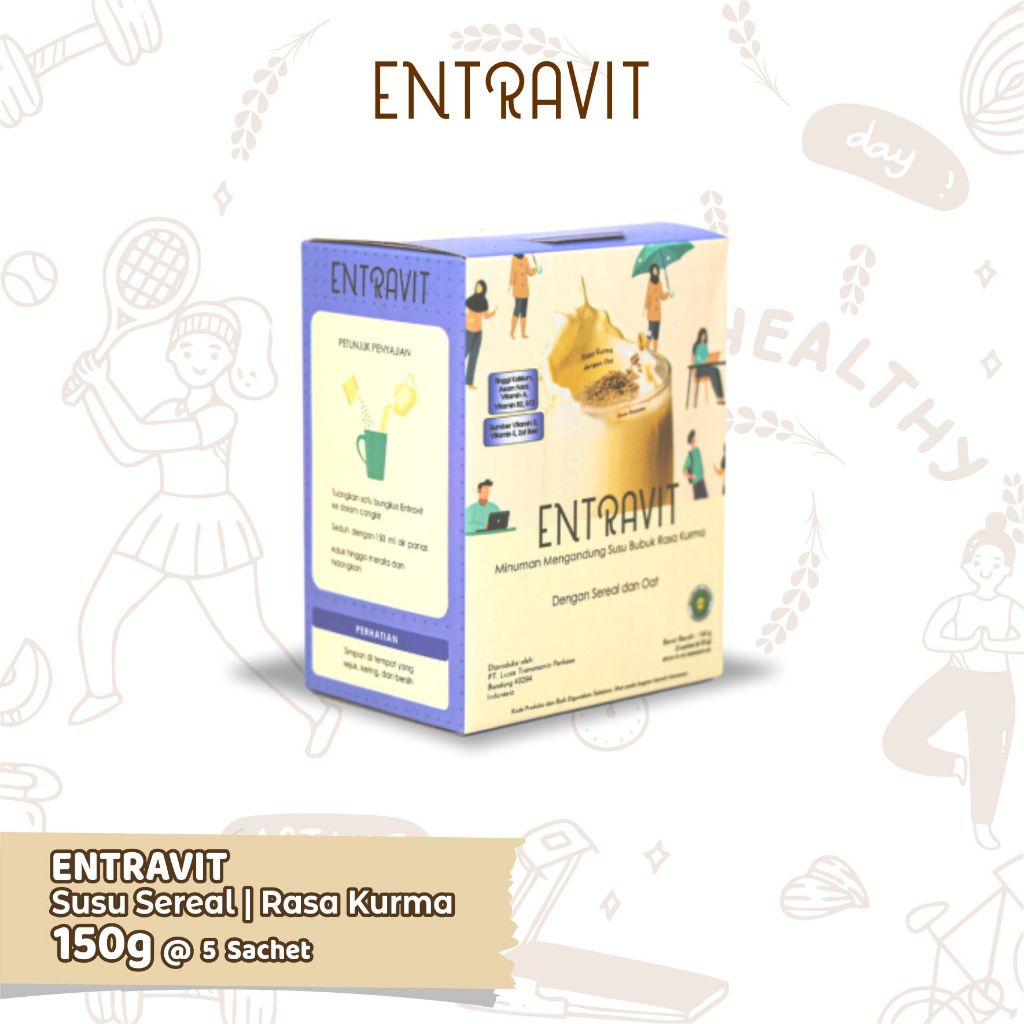 Jual Entravit Sereal Rasa Kurma (Susu Sereal / Minuman Sereal) | Shopee ...