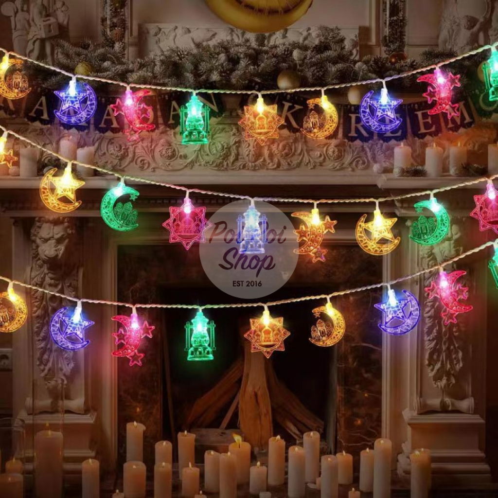 Jual Lampu Hias Idul Fitri Lebaran Ramadan Tirai LED Hollow T-11 10L 1 ...