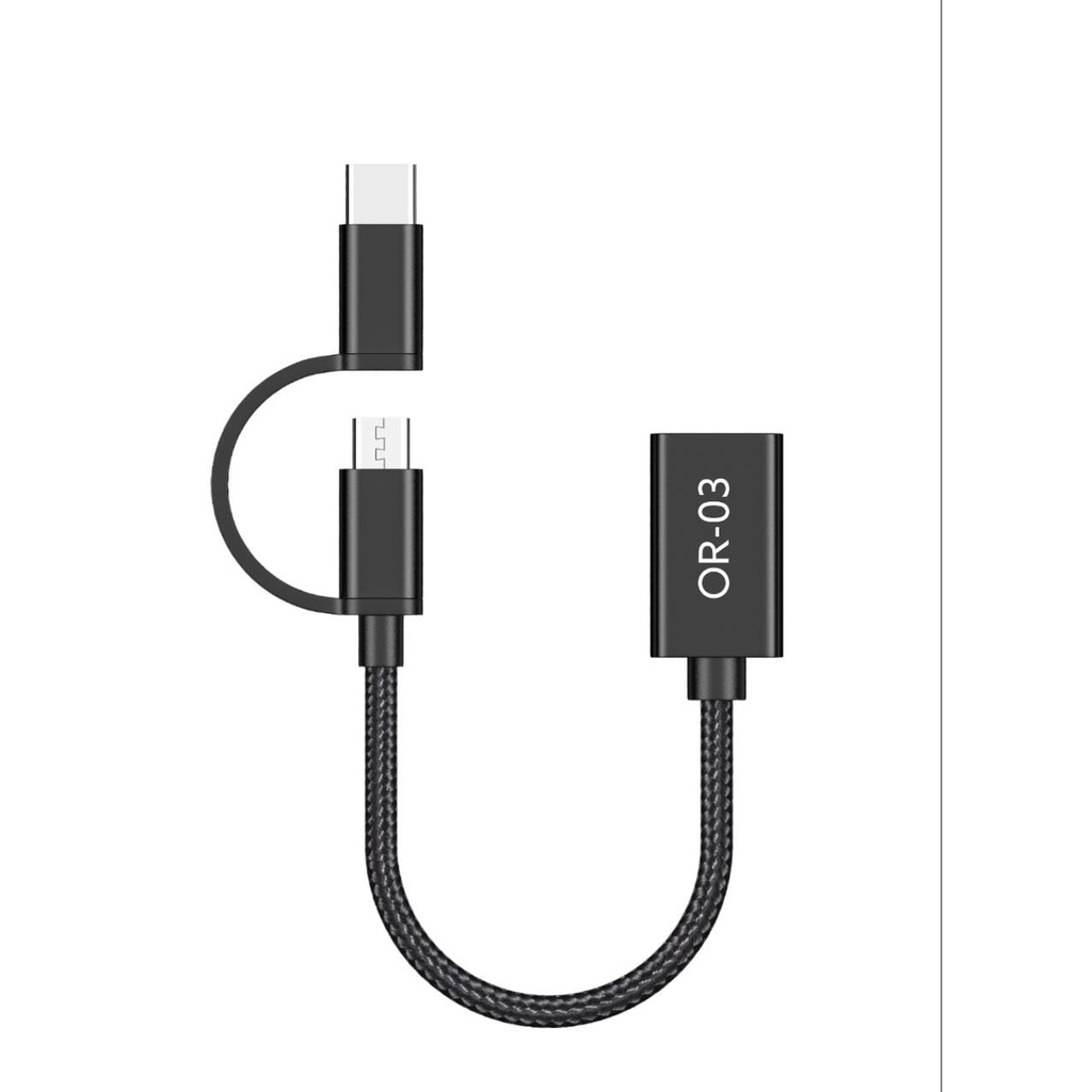 Jual Kabel OTG 2in1 OR-03 premium Quality /Multifungsi Besi metalic Usb ...