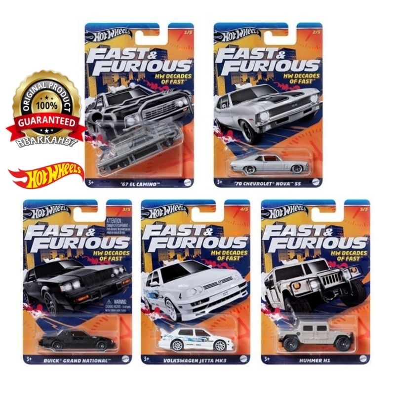 Jual HOTWHEELS FAST AND FURIOUS DECADES OF FAST 2024 FNF SERIES ...