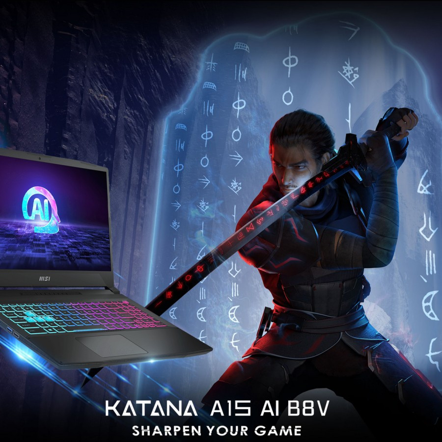 Jual LAPTOP NOTEBOOK MSI KATANA A15 AI B8V RYZEN 7 8845HS 16GB DDR5 512GB NVME RTX 4060 WIN11 ...