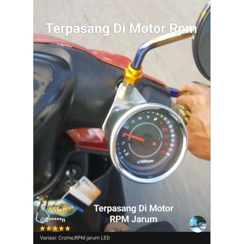 Jual Spidometer/Kilometer/ Rpm Jarum LED Bulat Crome RX king Mega pro ...