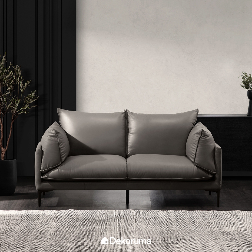 Jual Dekoruma Tenzo NEPTUNE Sofa 2 Dudukan - Abu Tua / Sofa Tamu 2 Seater | Shopee Indonesia