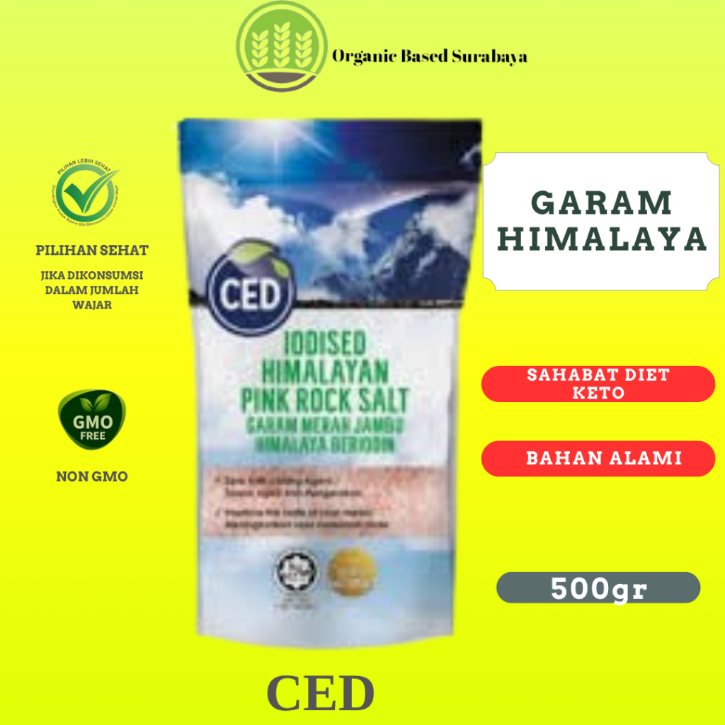 Jual Garam Himalayan Pink Rock Salt halal 500gr EXP 2026 | Shopee Indonesia