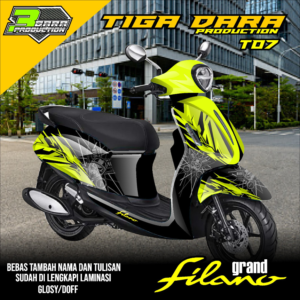 Jual (COD) TERBARU DECAL STIKER GRAND FILANO- DECAL YAMAHA GRAND FILANO FULL BODY KODE TD07 ...