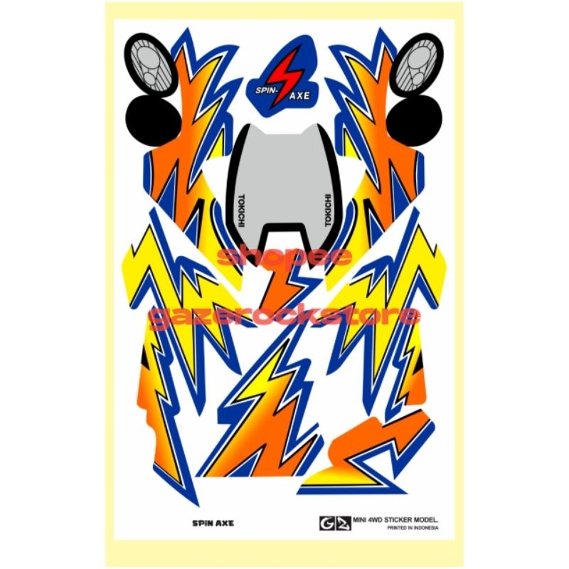 Jual Stiker Tamiya Spin Axe Cutting Vinyl | Shopee Indonesia