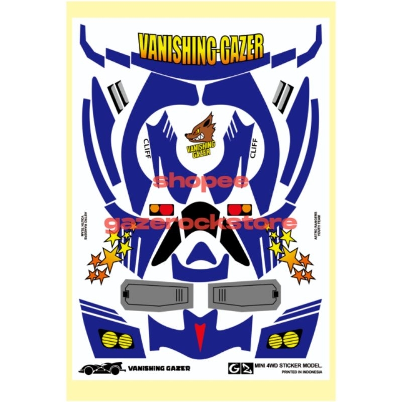Jual Stiker Tamiya Vanishing Gazer Cutting Vinyl | Shopee Indonesia