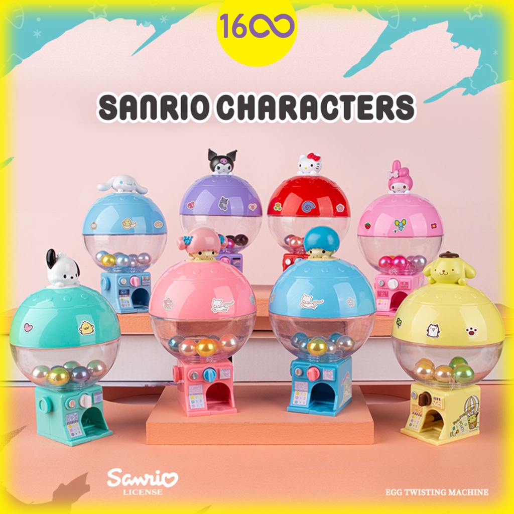 Jual Mainan Bola Kapsul Putar Mesin Sanrio | Mini Gaca Machine Sanrio ...
