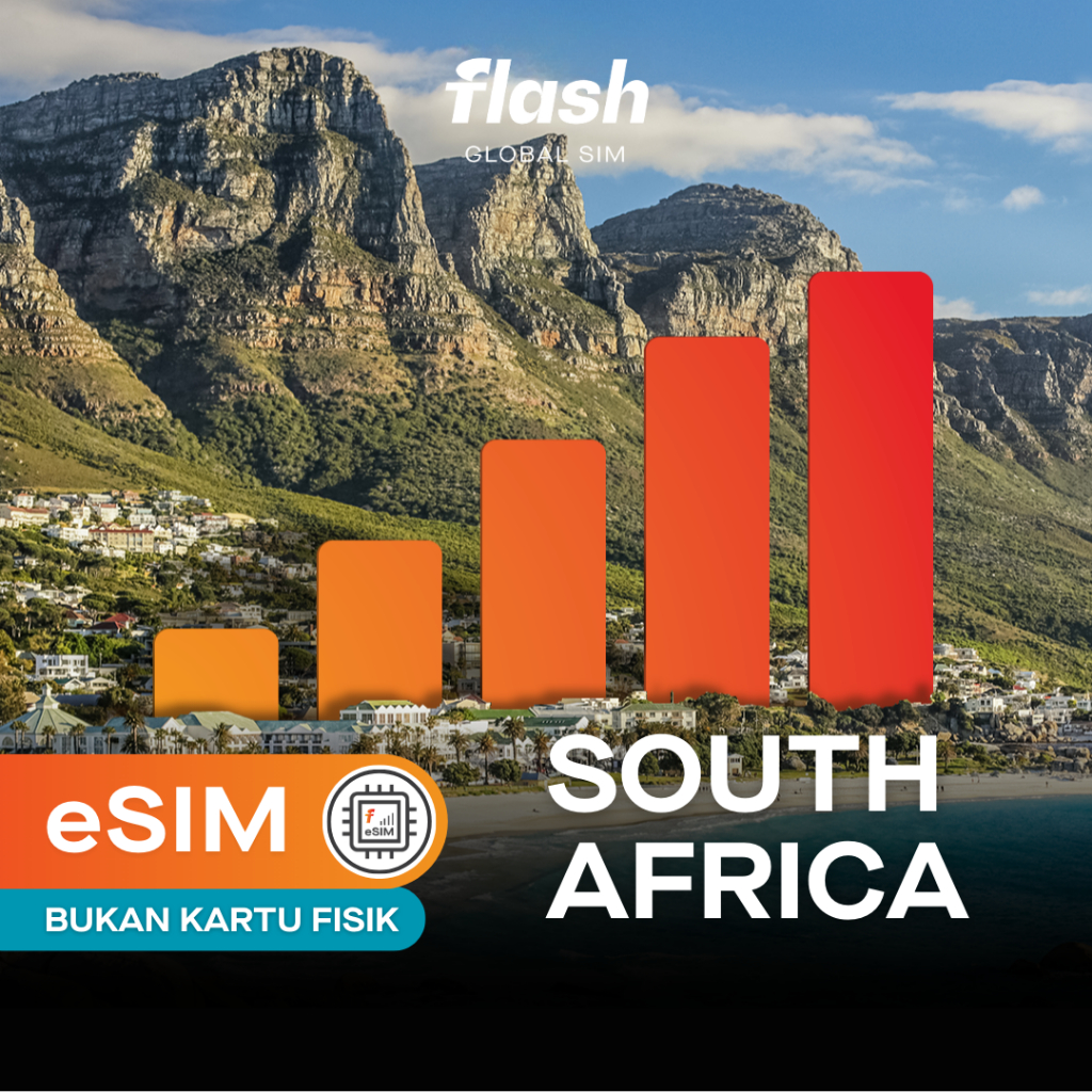 Jual eSIM South Africa Flash Global SIM Internet eSIM Afrika Selatan ...