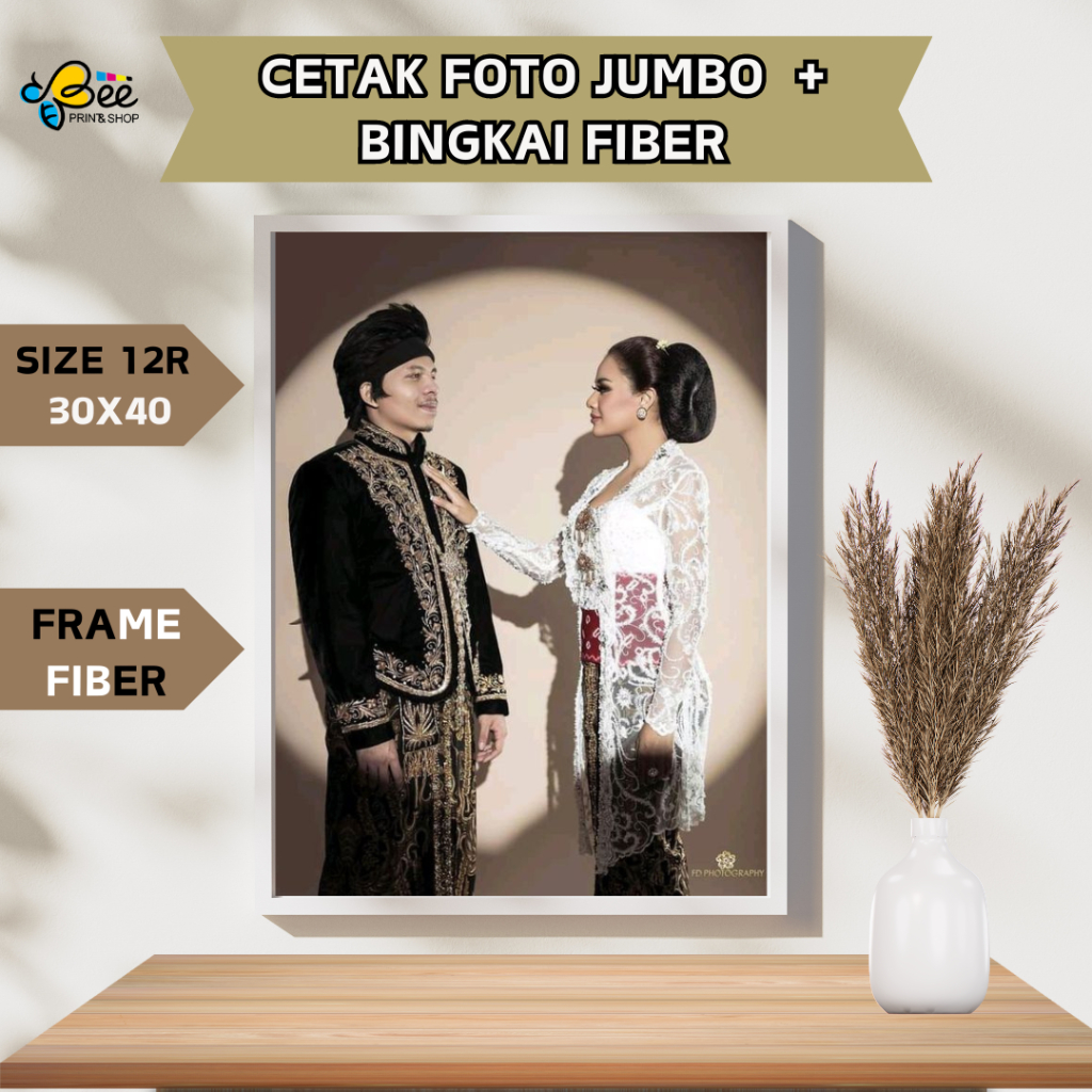 Jual CETAK FOTO BINGKAI 12R 30X40 CM + BINGKAI FIBER , Cetak Foto Jumbo ...