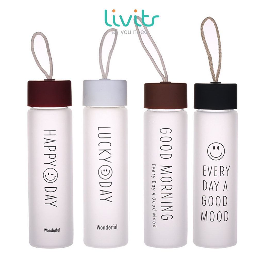 Jual Botol Minum Lucky Day / Good Morning / Happy Day / Tumblr Botol ...