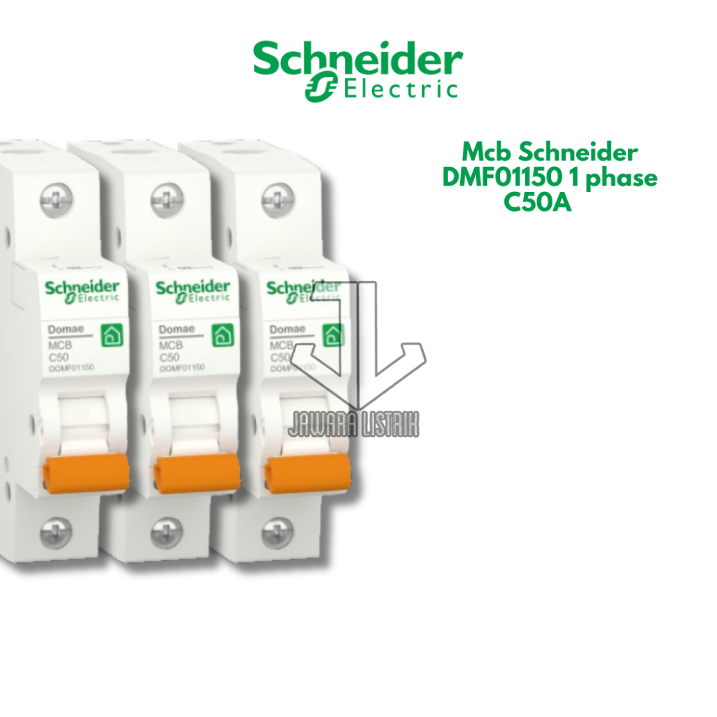 Jual SCHNEIDER DOMAE MCB 50 AMPER 1 PHASE 6000 VA ORIGINAL | Shopee ...