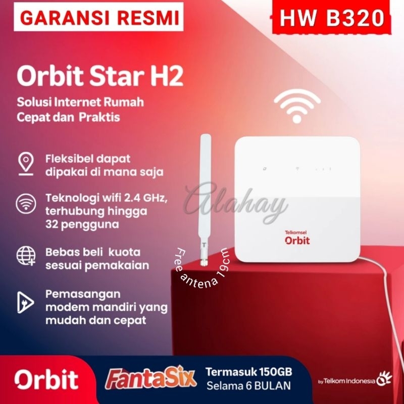 Jual HUAWEI B320 ORBIT STAR H2 HIGH SPEED MODEM ROUTER 4G LTE GARANSI ...