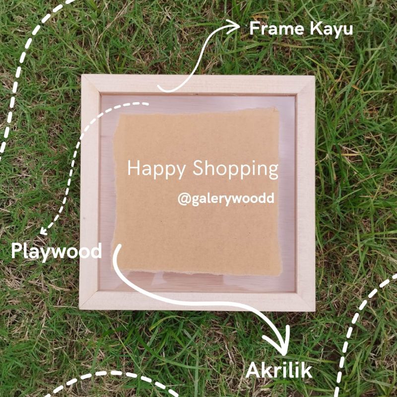 Jual Bingkai 20x20cm 3D Pigura Kayu 3D scrapbook kayu Frame Kaca ...