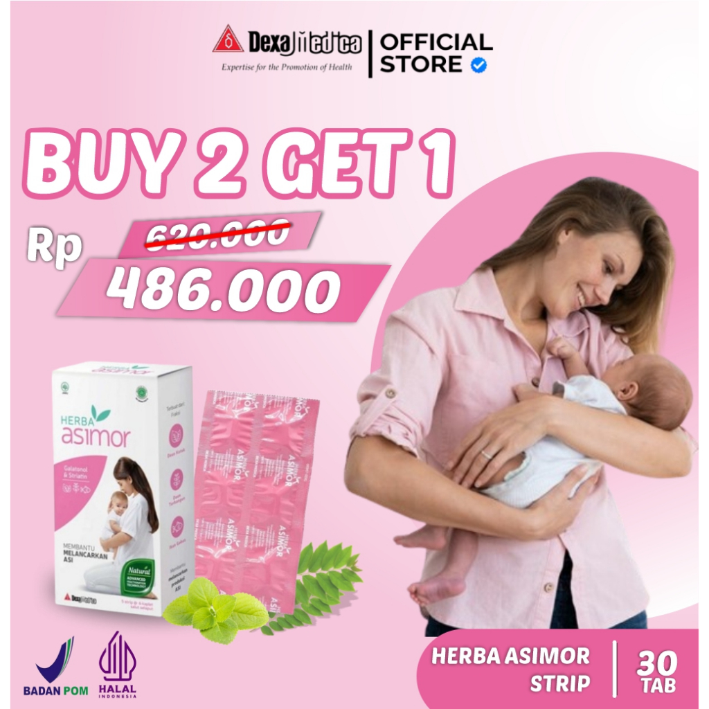 Jual [PAKET 3 BOX] Pelancar Asi - Herba Asimor Asi Booster - 5 Strip ...