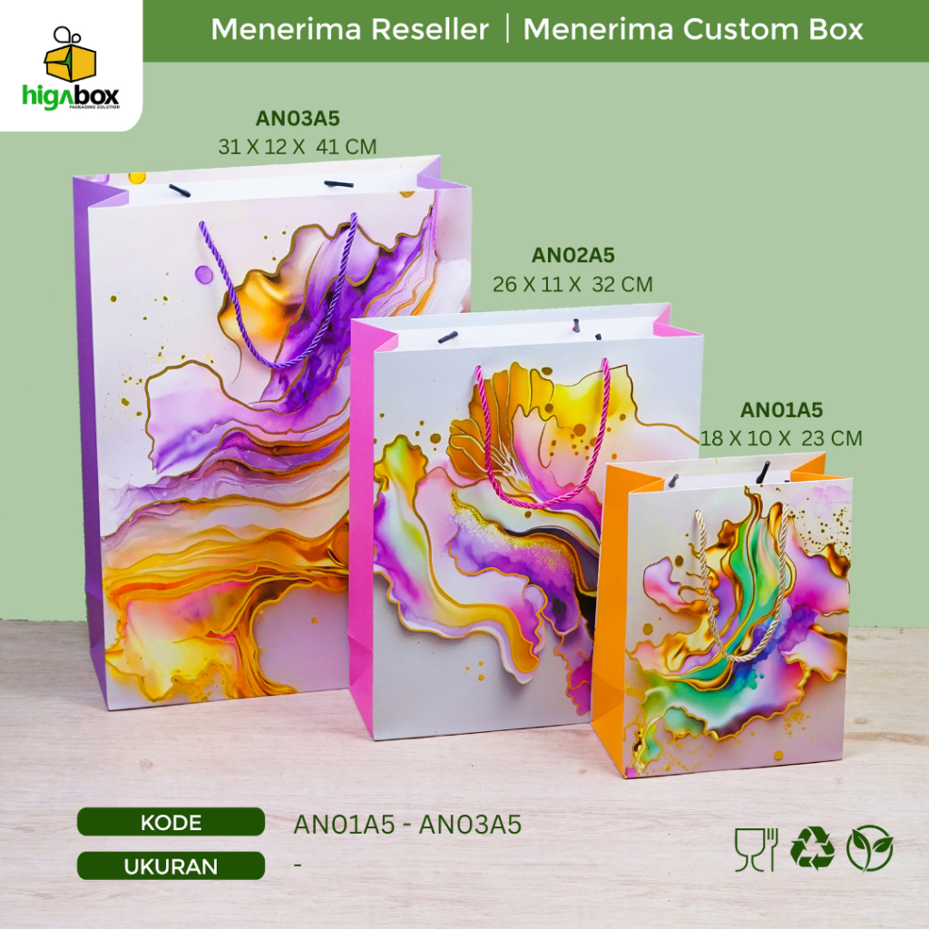 Jual Paper Bag Tote Bag / Gift Box Tote Bag / High end Gift Paper Bag ...