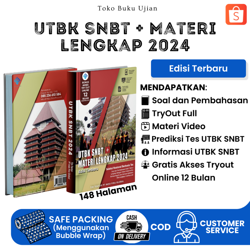 Jual New UTBK SNBT + MATERI LENGKAP 2024 (Edisi Terbaru) Sesuai Dengan Kisi-kisi Terbaru UTBK ...