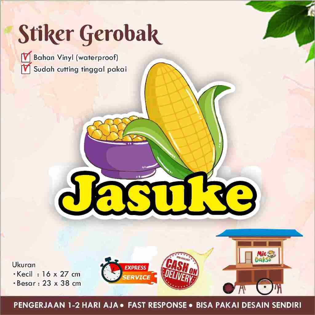 Jual STIKER KACA GEROBAK VINYL JASUKE / LABEL MAKANAN | Shopee Indonesia