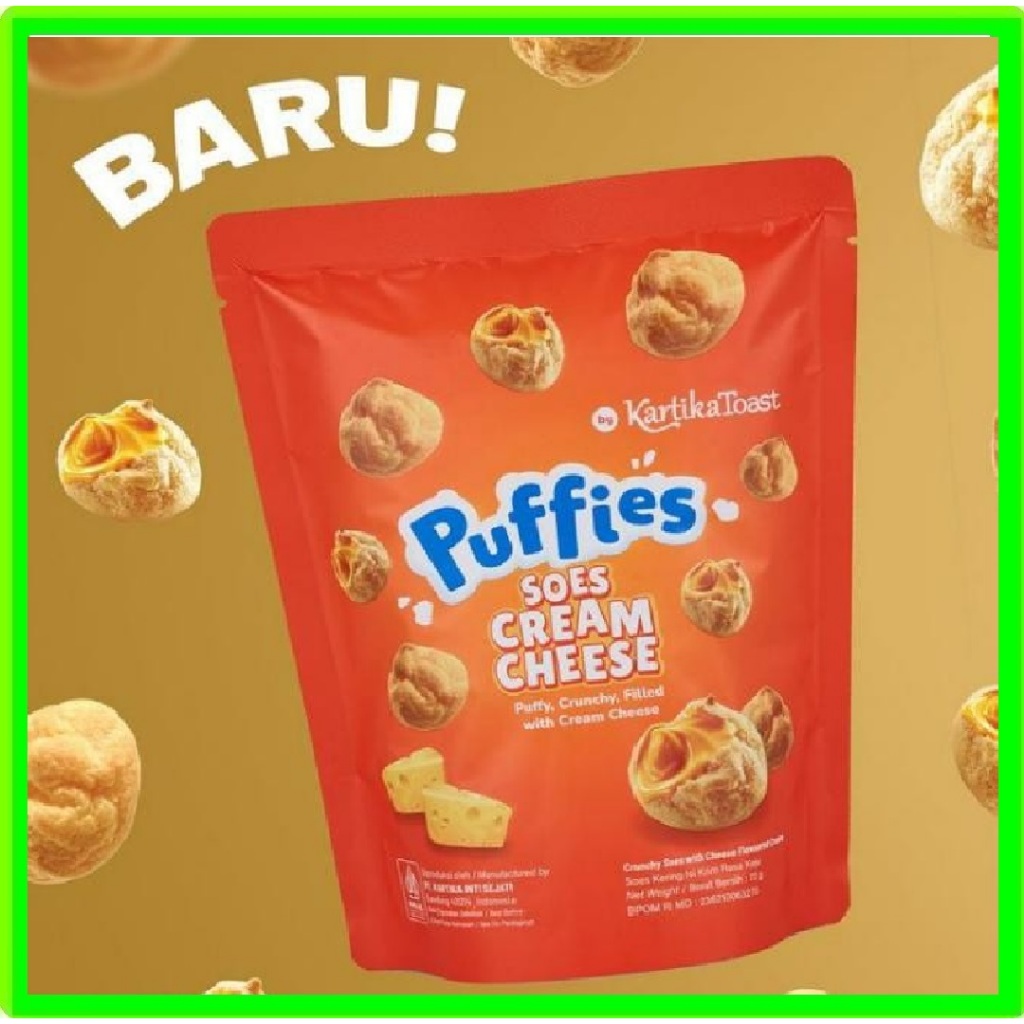 Jual Puffies Puffy Soes Cream Cheese 72 gr Kartika Sari Puffi keju ...