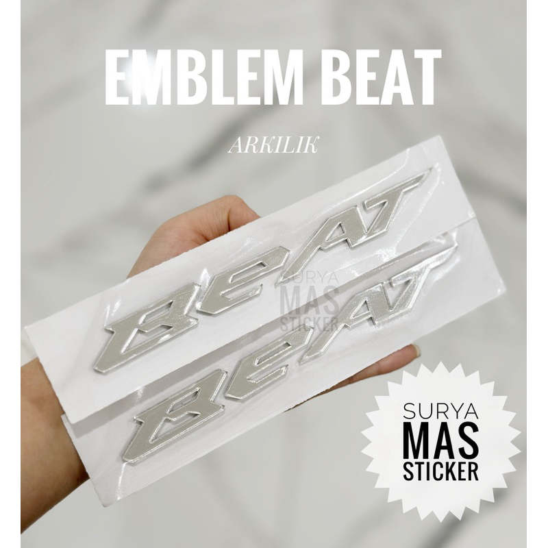 Jual Emblem honda beat sepasang bahan pvc lentur motor | Shopee Indonesia