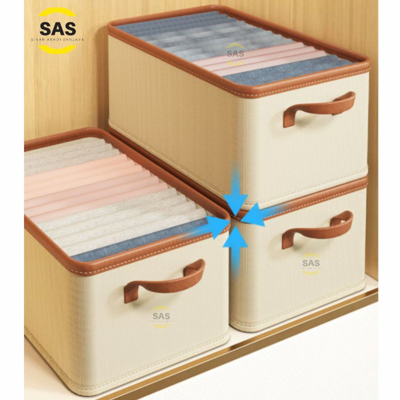Jual [SAS] Kotak Penyimpanan Lipat Organizer Box Kationik / Kotak ...