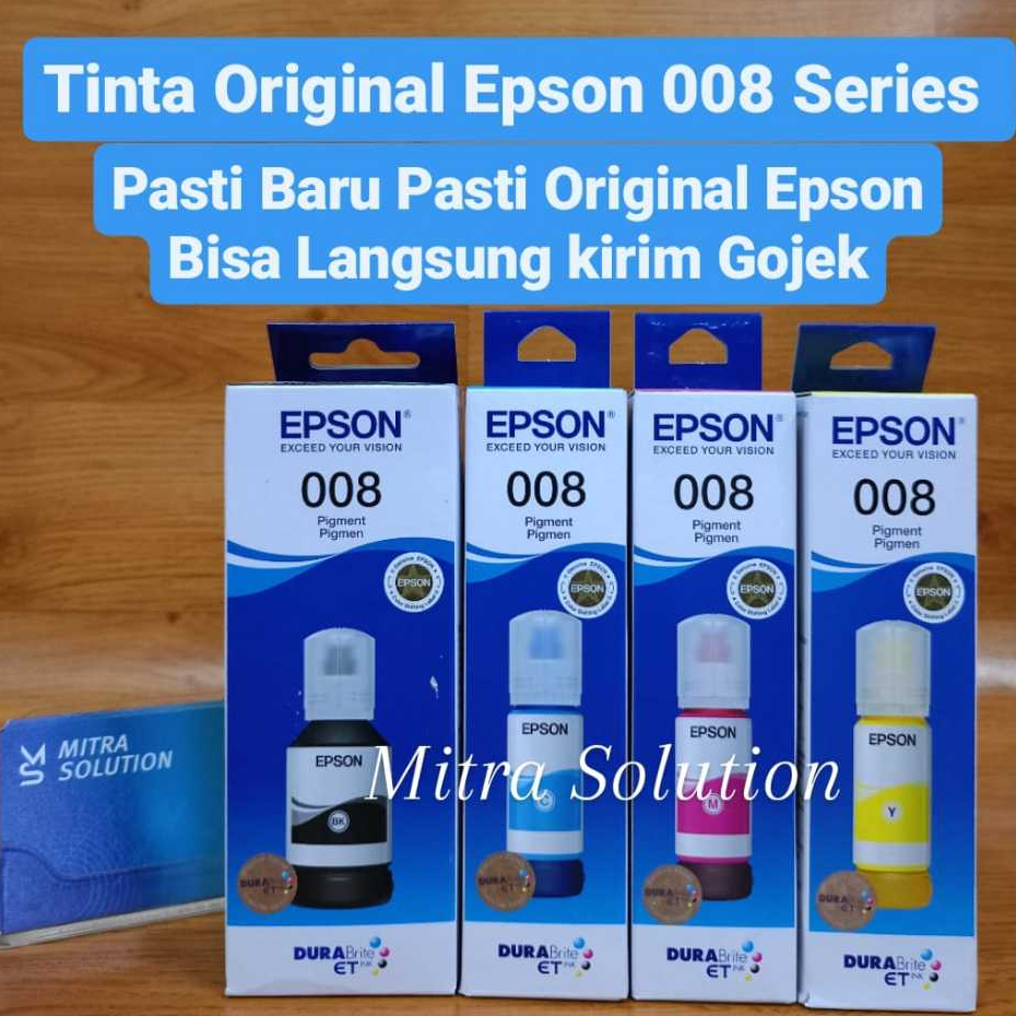 Jual TINTA EPSON 008 (BLACK CYAN MAGENTA YELLOW) baru printer L15150 ...