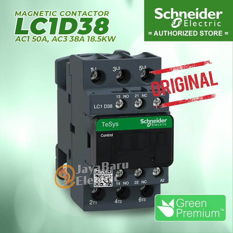 Jual Kontaktor Contactor Schneider LC1D38 24V 42V 48V 110V 220V 380V LC1D38B7 LC1D38D7 LC1D38E7 ...