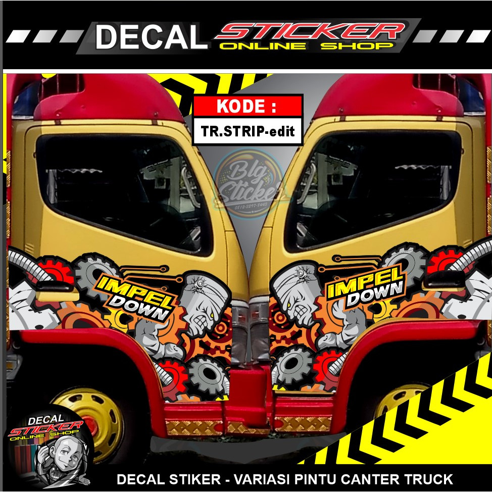 Jual STIKER STRIP CANTER PINTU DECAL PRINT CUSTOM NAMA | Shopee Indonesia