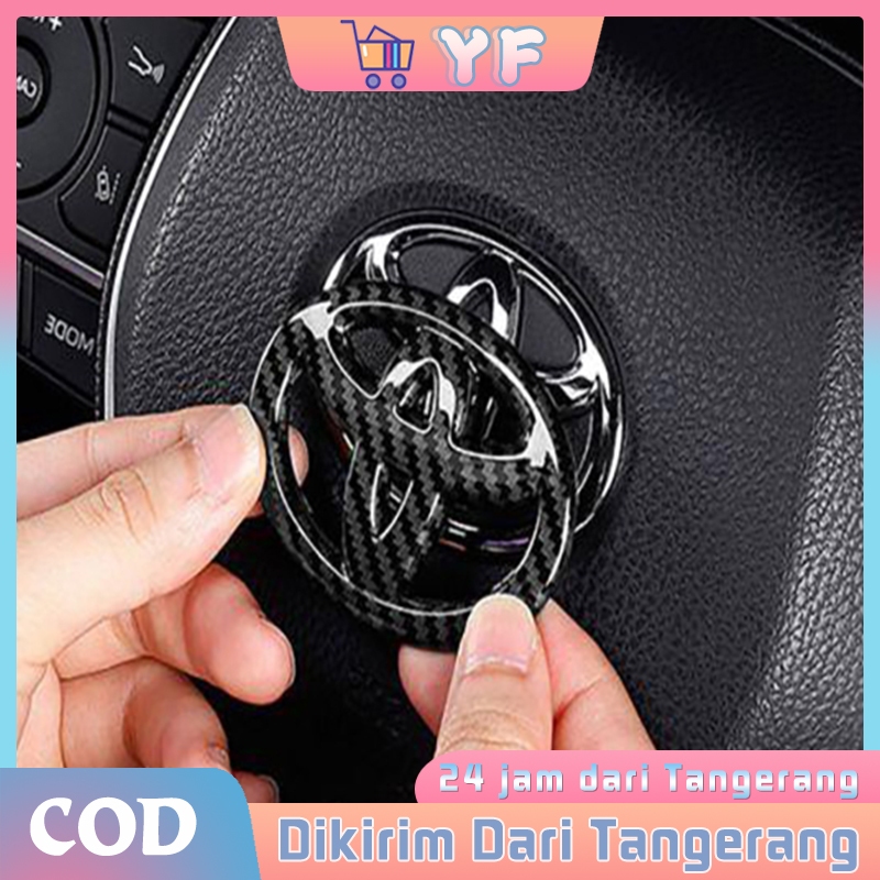 Jual Logo Stir Mobil Serat Karbon Hitam / Stiker Stir Mobilio Untuk ...
