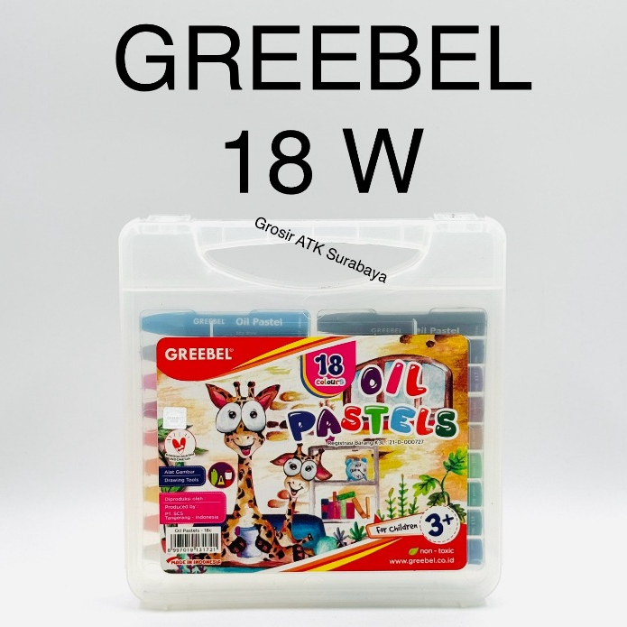 Jual CRAYON / Krayon Minyak / Oil Pastel GREEBEL GREBEL 18 Warna ...