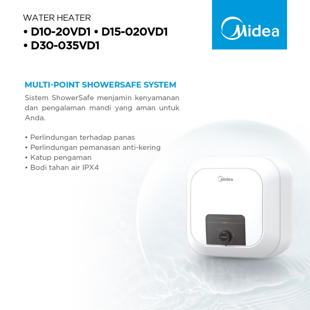 Jual Midea Water Heater D10-02VD1 Pemanas Air Listrik 10Liter | Shopee Indonesia