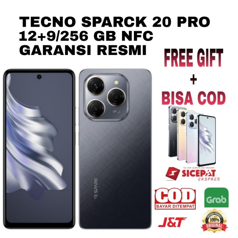 Jual Tecno Spark 20 PRO 12+9/256 GB NFC Garansi Resmi | Shopee Indonesia