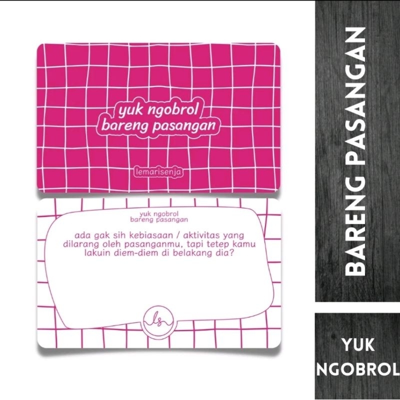 Jual kartu permainan yuk ngobrol bareng pasangan | Shopee Indonesia