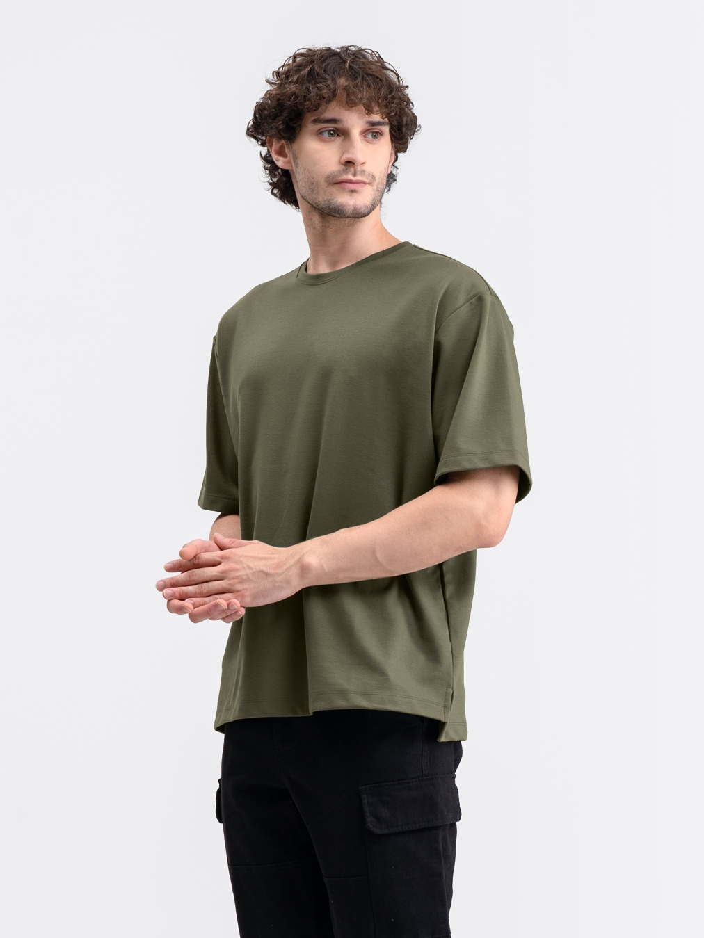 Jual Livehaf - Boxy Ease Tee Olive | Shopee Indonesia