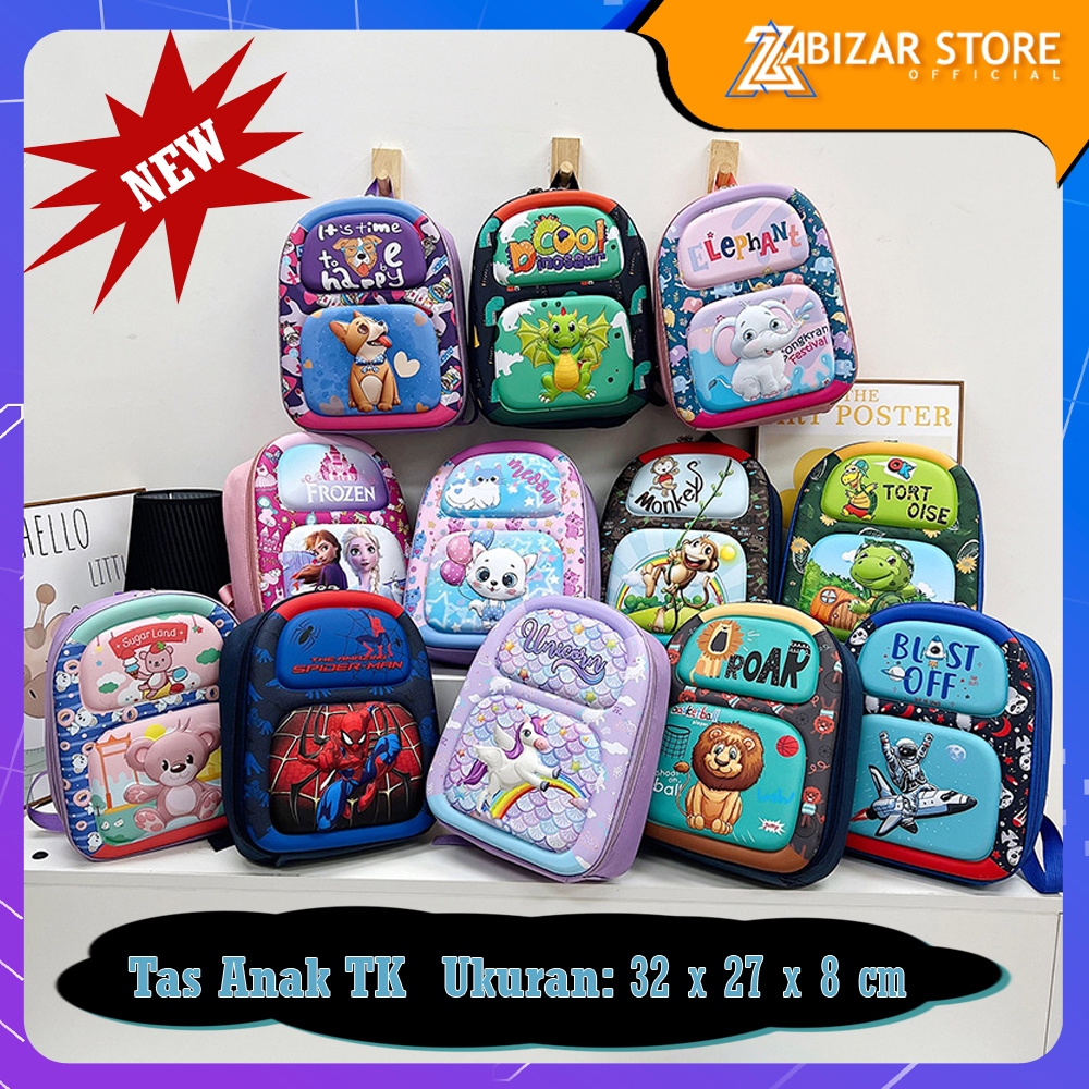Jual Tas Anak Sekolah TK Unisex Import 3D Hardcase Motif Premium ...