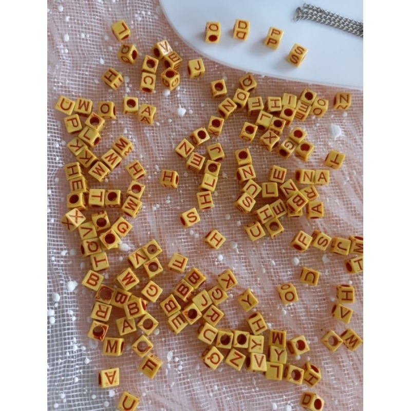 Jual Huruf Balok Code Akrilik Bahan Gelang Akrilik Huruf Kotak Abjad ...