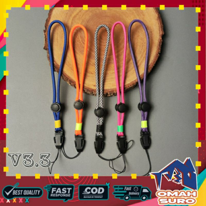 Jual V3.3 WRIST STRAP PARACORD LANYARD HAND/ FINGER TALI GANTUNGAN HP ...