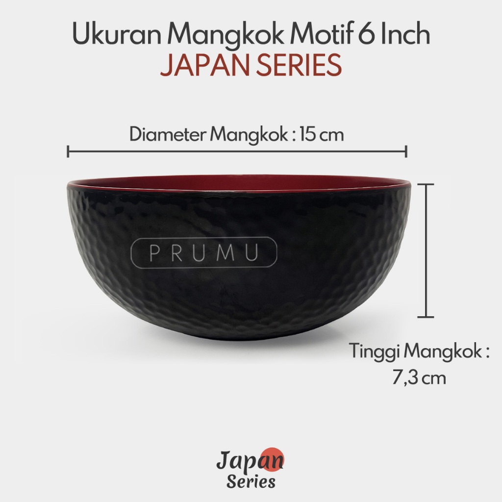 Jual PRUMU Melamin Mangkok Jepang 6inch - Mangkok Saji - Mangkok Mie ...