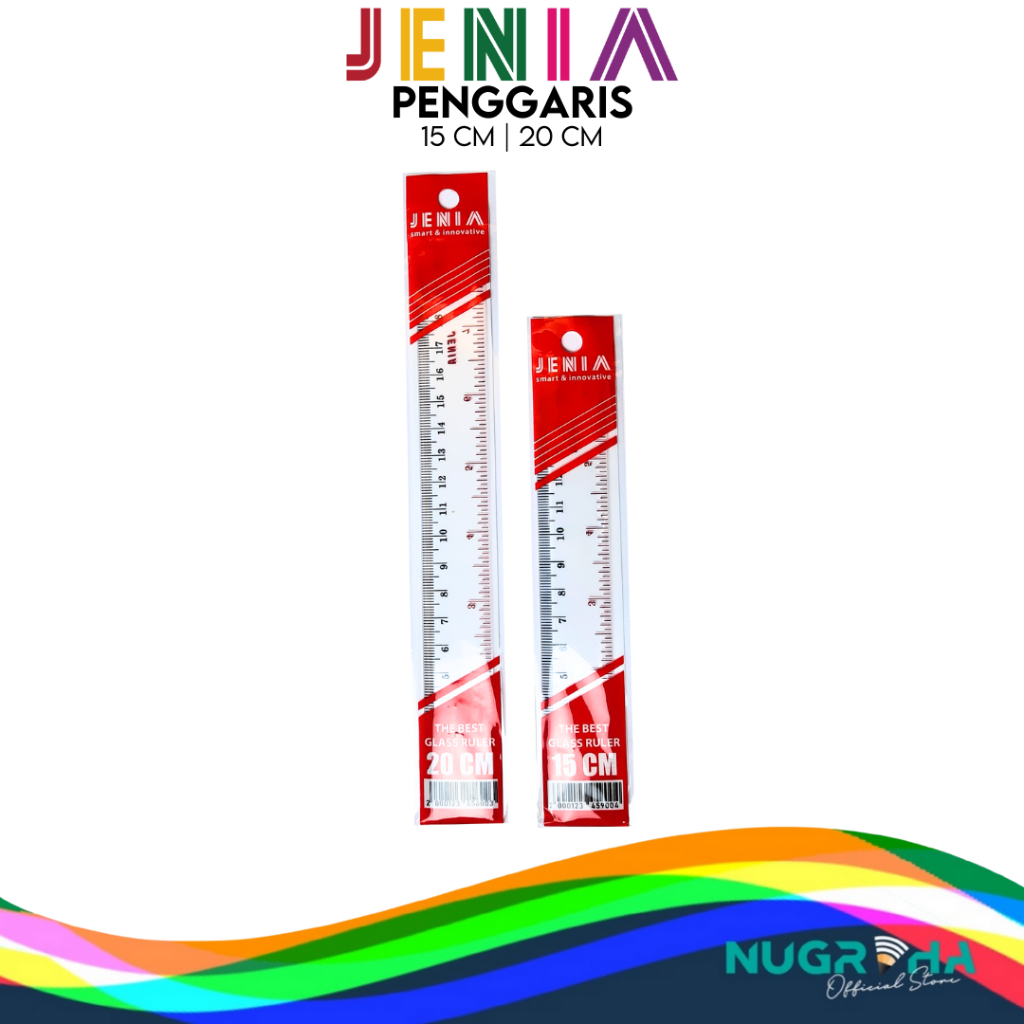 Jual Penggaris Mika Bening Transparan Tebal Jenia | Shopee Indonesia