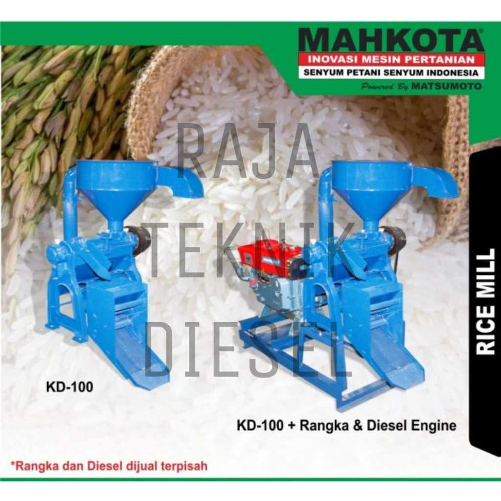 Jual Mesin Giling Padi MAHKOTA KD-100 + Diesel 27 HP Elektrik Starter | Shopee Indonesia