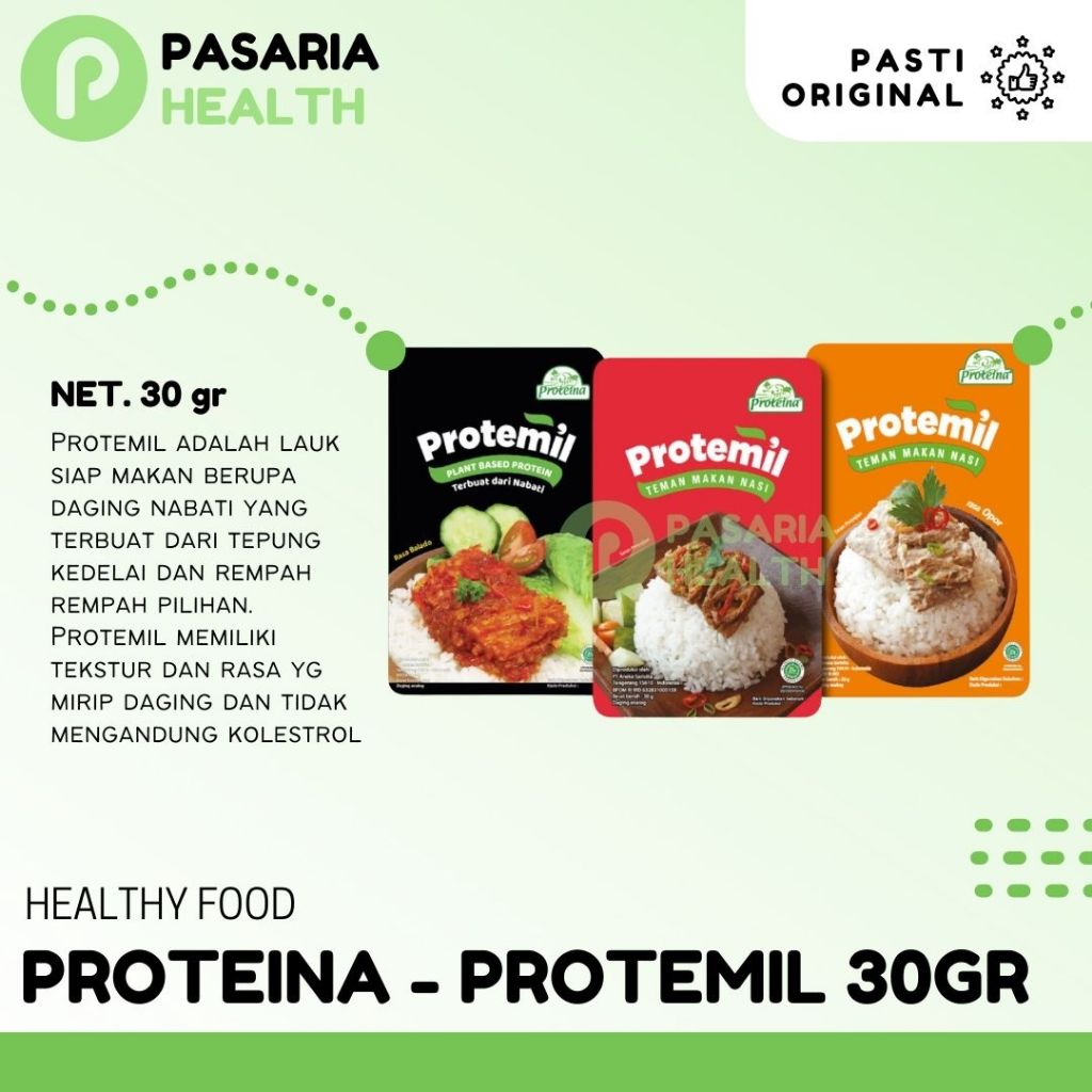 Jual PROTEMIL PROTEINA Lauk/Camilan Instant Rasa Balado/Gulai/Opor 30 ...