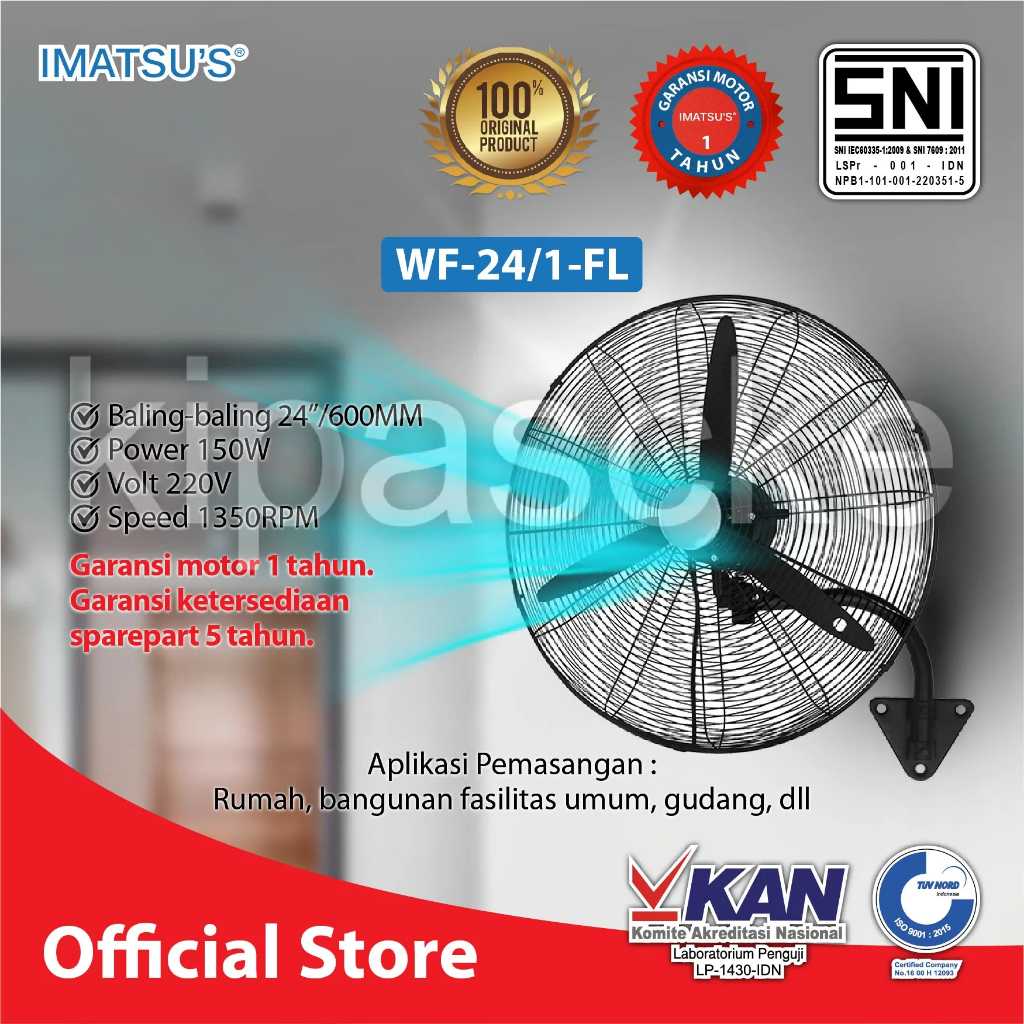 Jual IMATSU'S Wall Fan 24 Inch WF-24/1-FL | Shopee Indonesia